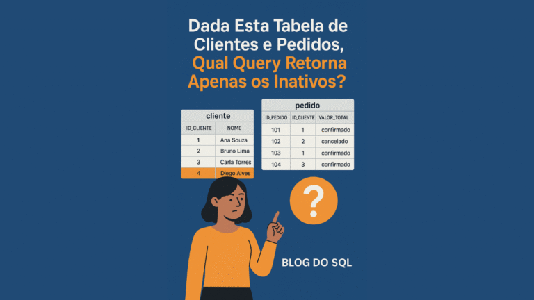 Dada Esta Tabela de Clientes e Pedidos, Qual Query Retorna Apenas os ...